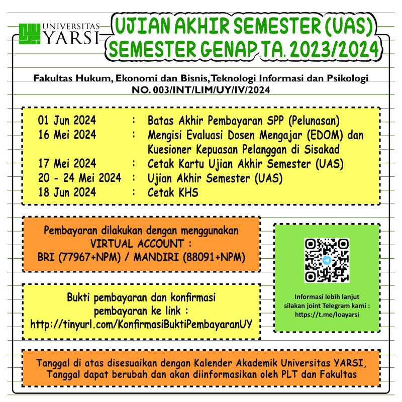 Sisfo Akademik Univ. YARSI