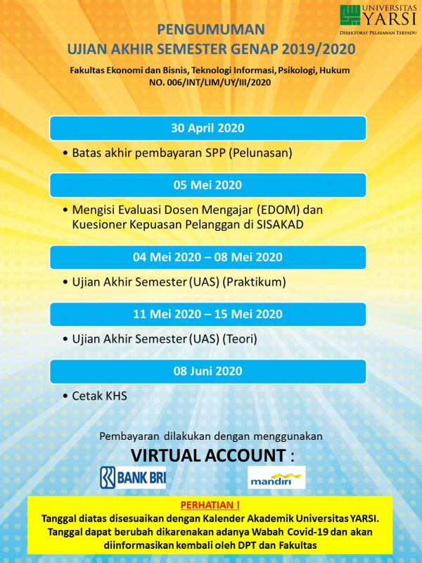 Sisfo Akademik Univ. YARSI