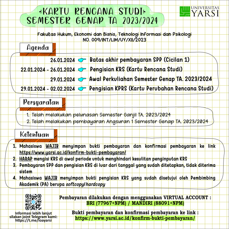 Sisfo Akademik Univ. YARSI