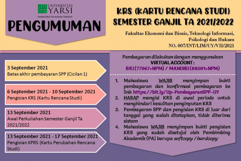 Sisfo Akademik Univ. YARSI